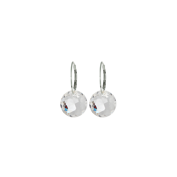 Silver Drop Gem Earring